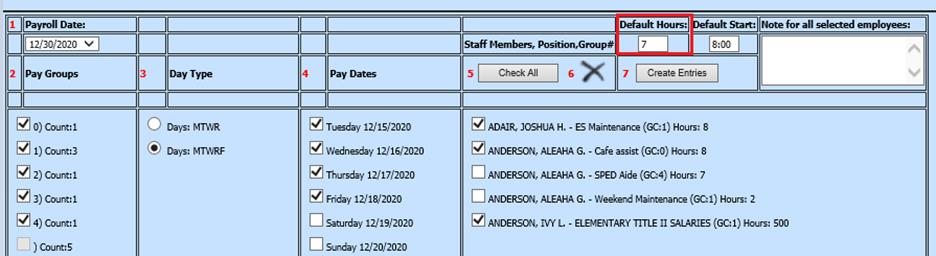 eTime Sheet Setup and Processing