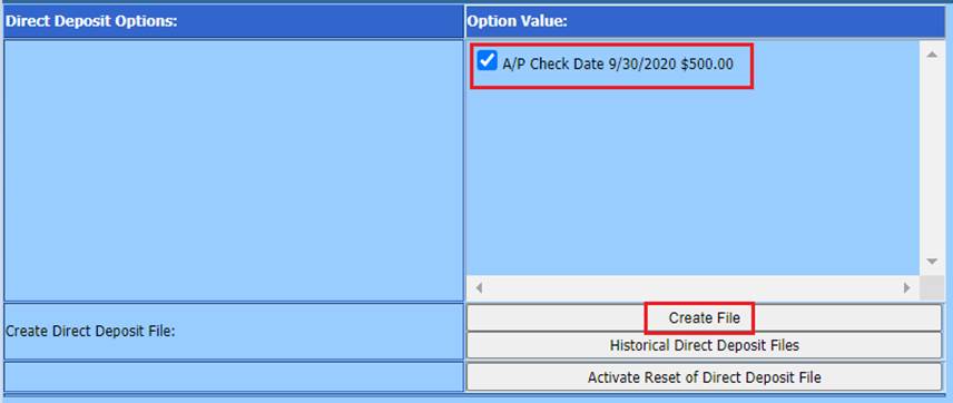 Vendor Direct Deposit
